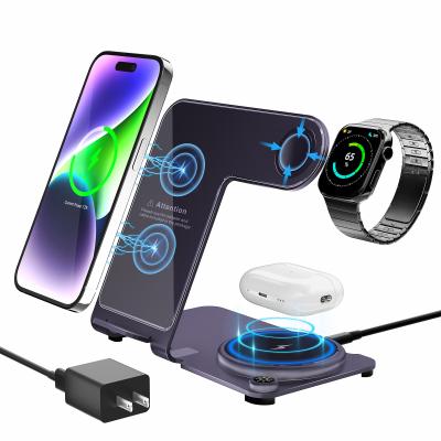 China 2025 New Y91 Mobile Phone Bracket 15W/10W Wireless Charger Support For Charging Apple And Samsung Products Stand for sale