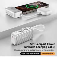 China 4800mah Mobile Phone Mini Power Bank Wireless Charger With Dual Type-C Interface for sale