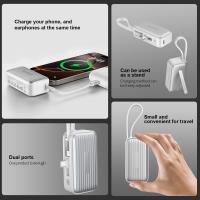China 4800mah Mobile Phone Mini Power Bank Wireless Charger With Dual Type-C Interface for sale