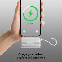 China 4800mah Mobile Phone Mini Power Bank Wireless Charger With Dual Type-C Interface for sale