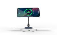 China 2025 Wholesale T269C Fast Charger 15w 10w Magnetic Wireless Fast Charger Apple And Samsung Pones Charger for sale