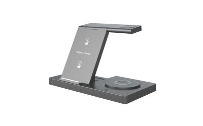 China T258 New Wholesale Wireless Fast Charger Iphone Wireless Charger Samsung Phones Charger 15w 10w 7.5w 5w Magnetic Wireless Charger With Night Light for sale