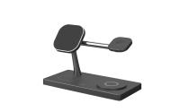 China T218 Multi-functional Wireless Fast Charger Apple And Samsung Phones Charger 15W 10W 7.5W 5W Charger With NIght Liaght ABS Charger for sale