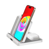 China A8H Apple Version 15W/10W 3 In1 Wireless Charger Fast Charging Foldable for Phone/Earphone/Watch for sale