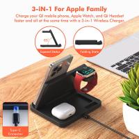 China A21 Samsung Vesion 3 In 1 Foldable Wireless Charger 15w /10w Charger for sale