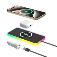 China A8X Magnetic Wireless Charger With Ambient Light 15w/10w/7.5w Charger for sale