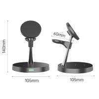 China Factory Price T269D Stand Charger ABS Zine Alloy Wireless 15w Charger for sale
