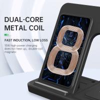 China Apple Wireless Charger T288 15W Magnetic Wirelss Charger ABS Black Charger for sale