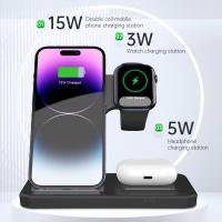 China Apple Wireless Charger T288 15W Magnetic Wirelss Charger ABS Black Charger for sale