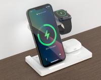 China Apple Charger T258 Multifuctional Wireless Charger ABS Foldable Wireless Charger for sale