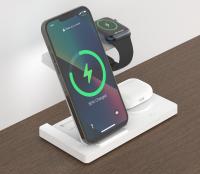 China Apple Charger T258 Multifuctional Wireless Charger ABS Foldable Wireless Charger for sale