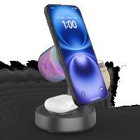 China Stylish Qi 2.2 Wireless Charger and Bluetooth 5.2 Speaker Combo Support both Samsung & Apple Devices for sale