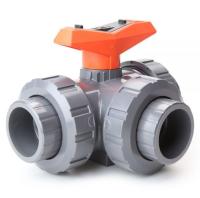 China +GF+ 343T Type PVC-U/EPDM RP Threaded 3-Way Ball Valve RP1/2