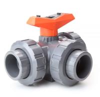China +GF+ 343T Type PVC-U/EPDM RP Threaded 3-Way Ball Valve RP1/2