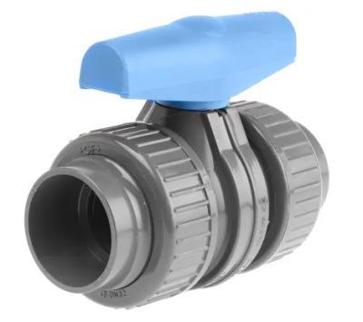 China +GF+ 355 PVC-U Double Union Ball Valve 1-1/4