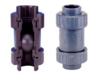 China GF 360 Series PVC-U/EPDM JISd63 DN50 Double Union Ball Check Valve – Corrosion-Resistant Industrial Solution with EPDM Seals for sale