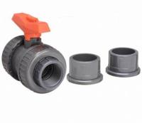 China GF 375 Union Ball Valve PVC-U/EPDM – GB Standard d63 & d75 Sizes – Corrosion-Resistant Industrial Fluid Control Solution for sale