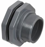 China GF PVC-U050 Tank Connector 1 Inch G Male Threaded Nut with Seal for Industrial Water Tanks for sale