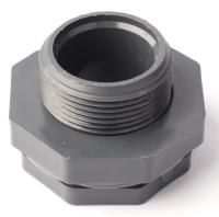 China GF PVC-U050 Tank Connector 1 Inch G Male Threaded Nut with Seal for Industrial Water Tanks for sale