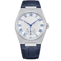 China Alloy Case Waterproof Quartz Watch Shock Proof Leather Strap Quartz Watch 40mm Dia for sale