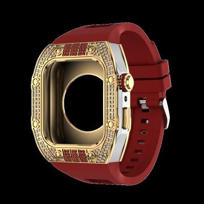China Red Rubber Strap Carbon Fiber Watch Case 38mm High End Apple Watch Case for sale