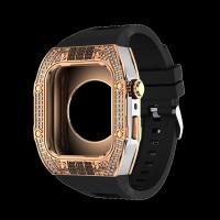 China 44mm/45mm Luxury Apple Watch Case And Strap Rugged Carbon Fiber Iwatch Case for sale