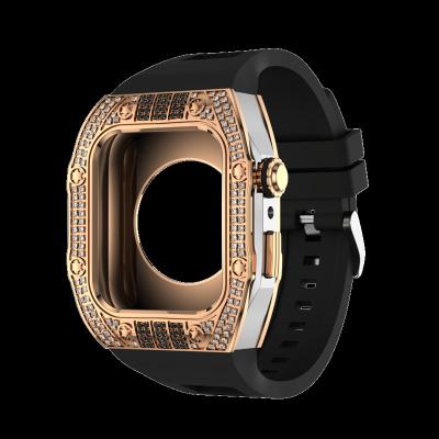 China 44mm/45mm Luxury Apple Watch Case And Strap Rugged Carbon Fiber Iwatch Case for sale