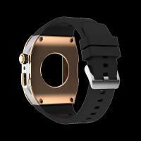 China 44mm/45mm Luxury Apple Watch Case And Strap Rugged Carbon Fiber Iwatch Case for sale