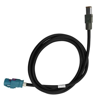 China 100 Ohm HSD LVDS Cable Z Code To HRS GT17 4P Brown Connector For Car for sale