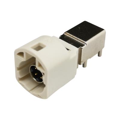 China FAKRA HSD Connector B-Code White PCB Mount RF Coaxial Connector For GPS for sale