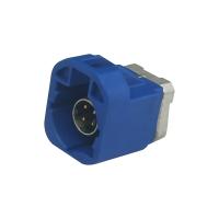 China Blue Color FAKRA HSD Connector Adapter PCB Mount Straight 4 Contact Pin For Automotive for sale