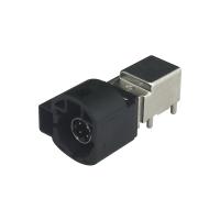 China Automotive 4+2 Pin FAKRA HSD Connector Black Color For PCB Mount for sale