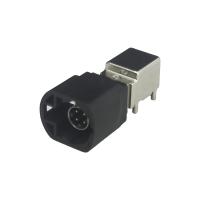 China OEM ODM FAKRA HSD LVDS 4 Pin A Code Black Color Connector For PCB Mount for sale
