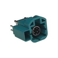 China 4+2Pin Z Code FAKRA HSD Connector Waterblue Color For PCB/Panel Mount for sale