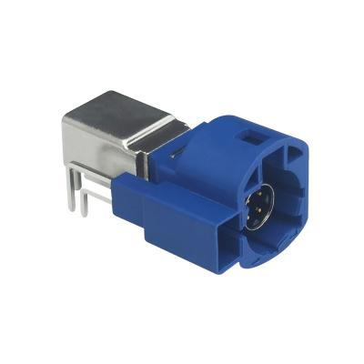 China C Code Blue Color FAKRA HSD Connector PCB Mount Plug For BMW for sale