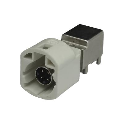 China FAKRA HSD LVDS 4 PIN Connector B Code Right Angle Type For PCB Mount for sale