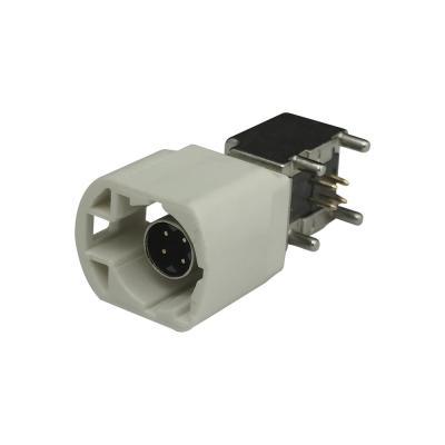 China FAKRA HSD LVDS 4Pin Coaxial Cable Connector Right Angle Types For PCB Mount for sale