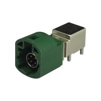 China FAKRA HSD Connector Code-E Green Color Right Angle Type PCB Mount for sale