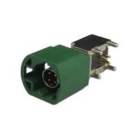 China FAKRA HSD Connector 4Pin E Code Green Color 90 Degree Plug Connector for sale
