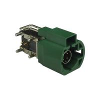 China FAKRA HSD Connector Code E Plug 90 Degree PCB Mount Coaxial Connector for sale