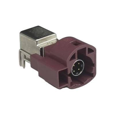 China FAKRA HSD Connector PCB Mount 4+2 Contact Pin Connector For Car Radio for sale