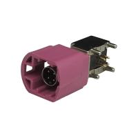 China FAKRA HSD LVDS 4Pin 90 Degree PCB Mount Right Angle Coaxial Connector for sale