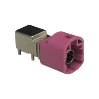 China PCB Mount Automotive FAKRA HSD LVDS 4Pin Connector 90 Degree Plugs for sale