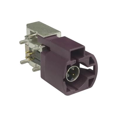 China FAKRA HSD LVDS 4+2Pin 90 Degree PCB Mount Right Angle Coaxial Connector for sale