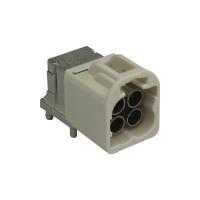 China Quad Mini FAKRA Connector Plug Right Angle Panel Mount Through Hole White B Code for sale