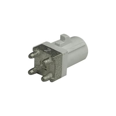 China Straight Type FAKRA PCB Connector B-Code White Color PCB Mount Coneector for sale