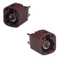 China FAKRA HSD Connector Right Angle Type PCB Mount For Automotive for sale