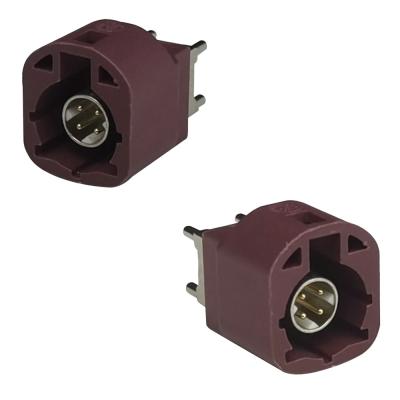 China FAKRA HSD Connector Right Angle Type PCB Mount For Automotive for sale