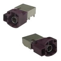 China FAKRA HSD Connector 90 Degree Plugs And Connectors For PCB Mounting for sale