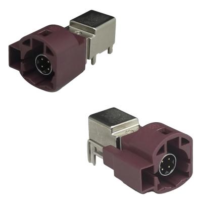China FAKRA HSD Connector Right Angle Vihicle LVDS Connectors For PCB Mounting Types for sale